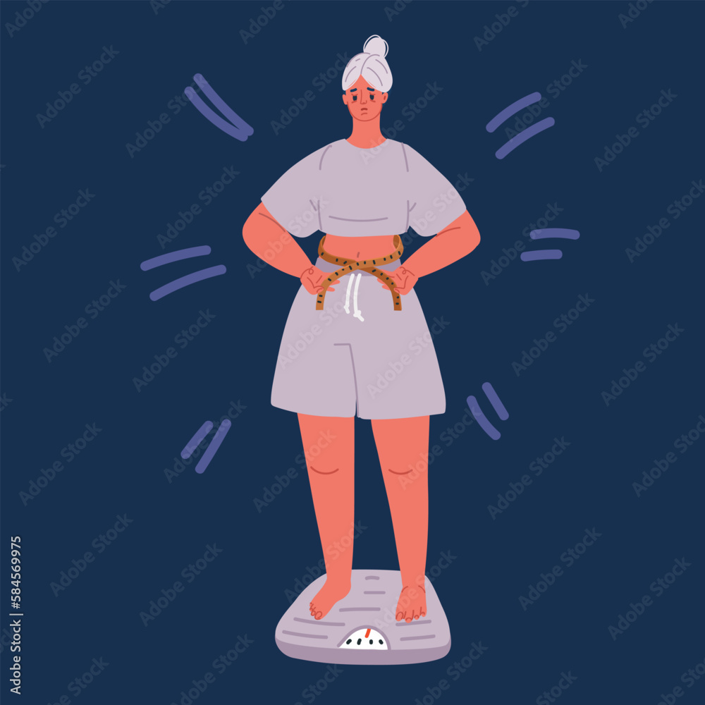 Cartoon vector illustration of Healthy lifestyle, diet, weight loss ...