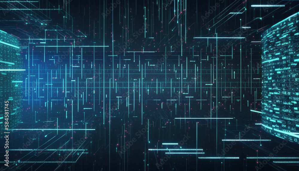 Digital binary code matrix background, scientific technology data ... Digital binary code matrix background, scientific technology data ...