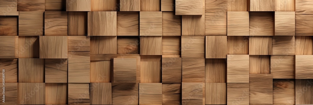 Timber Tiles Rustic Square Patterns for Organic Wall Design, Generative ...
