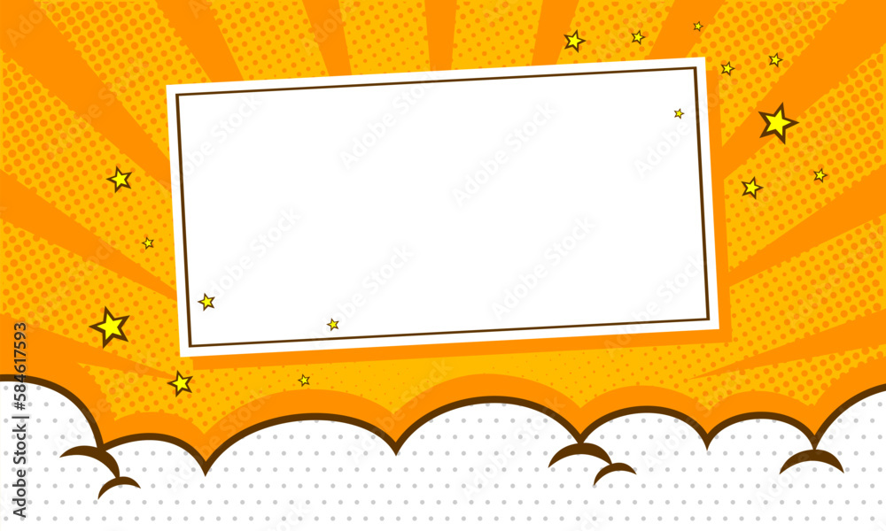 Comic art border frame background design Stock Vector | Adobe Stock