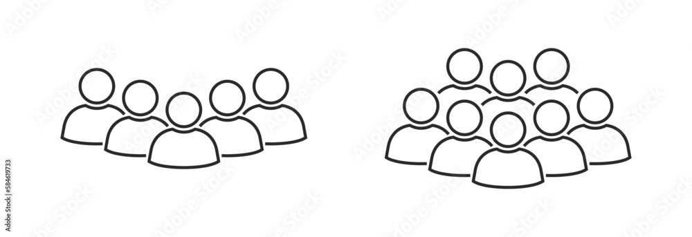 Vector set of people group icon on isolated transparent background ...