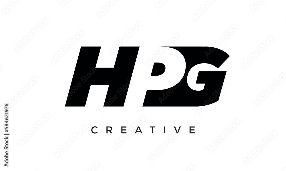 HPG letters negative space logo design. creative typography monogram ...