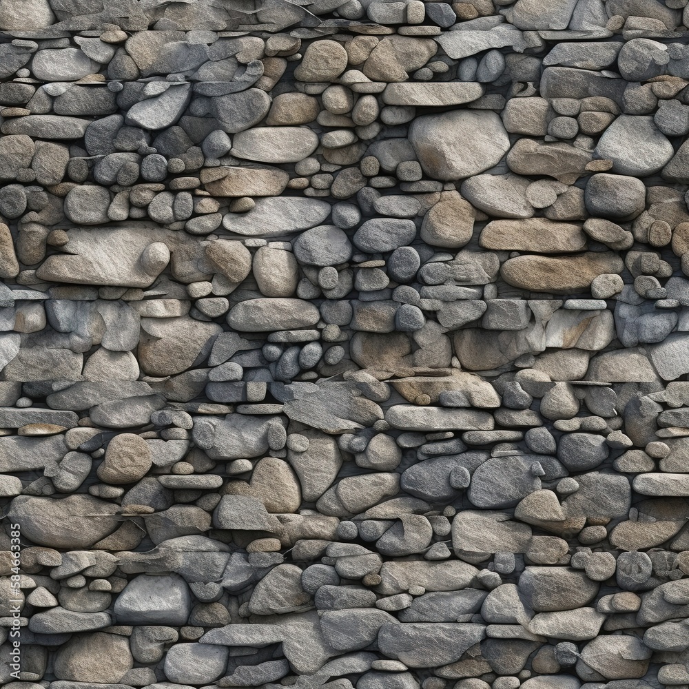 Seamless Natural Stone Wall Textures Pattern Illustration Background ...