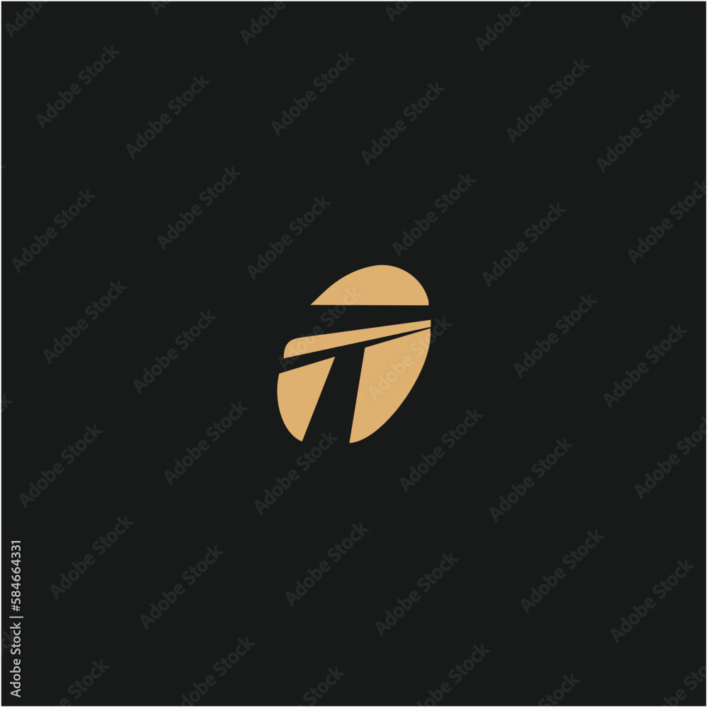 letter T circle logo design concept template Stock Vector | Adobe Stock