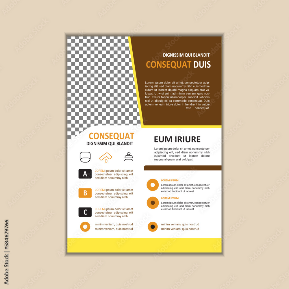 Vetor de Modern Multipurpose Flyer Template - Fully Editable and Print ...