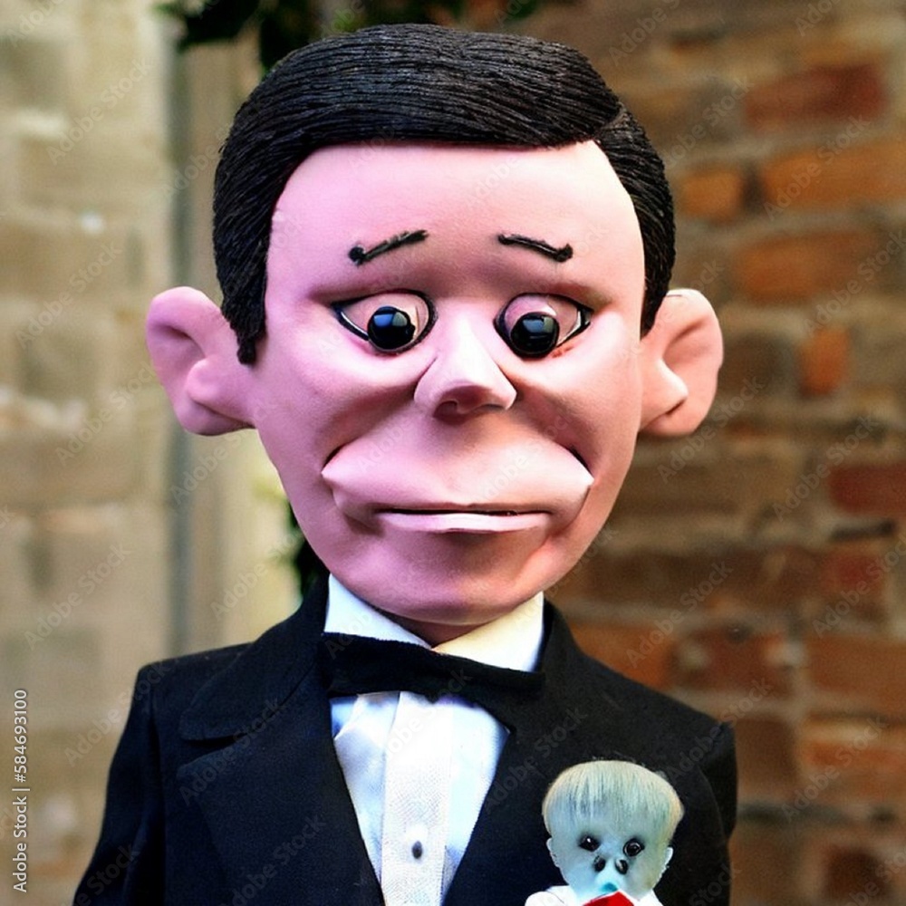 A ventriloquist dummy wearing a tuxedo by Generative AI Stock ...