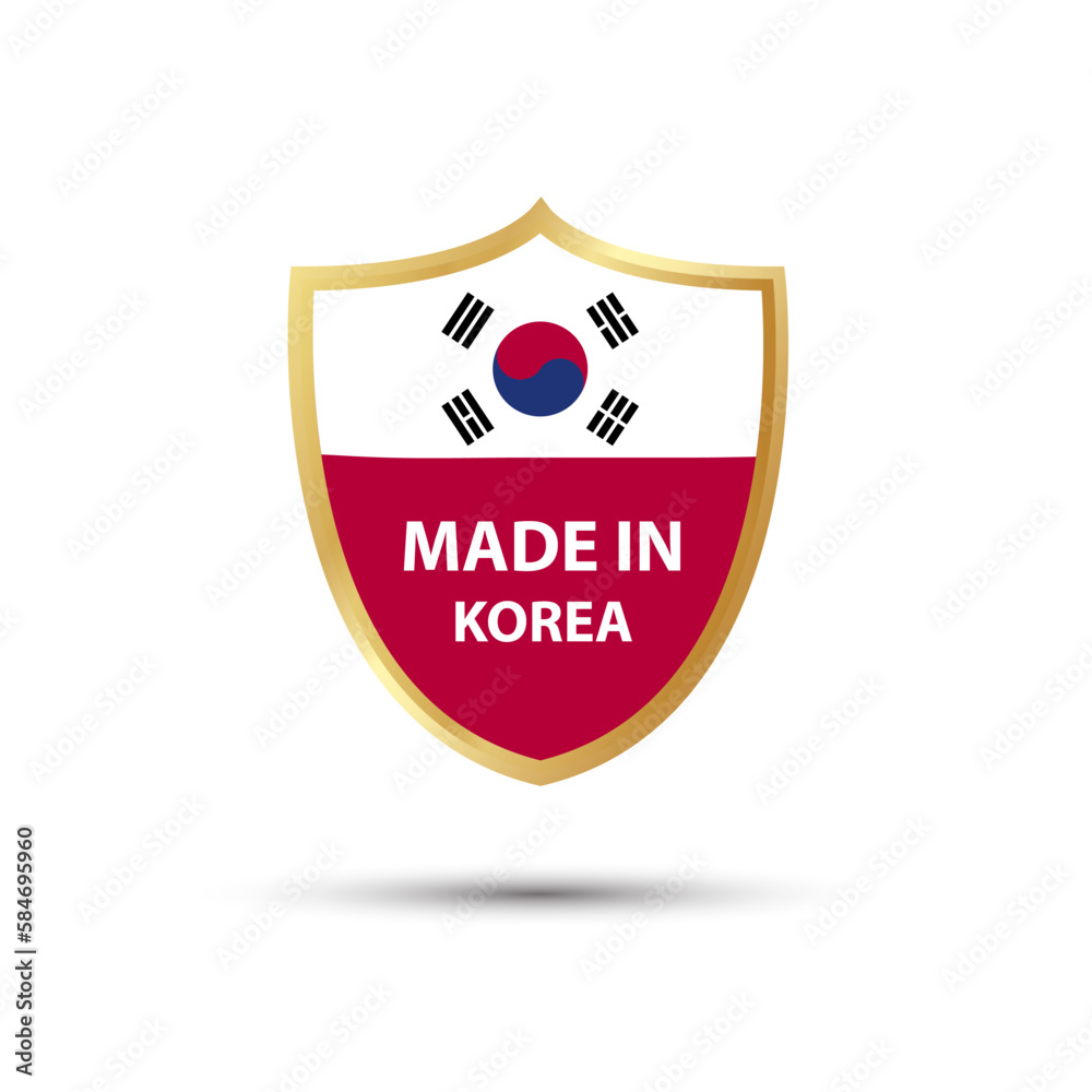 Made in Korea premium vector. Made in Korean icons Stock Vector | Adobe ...