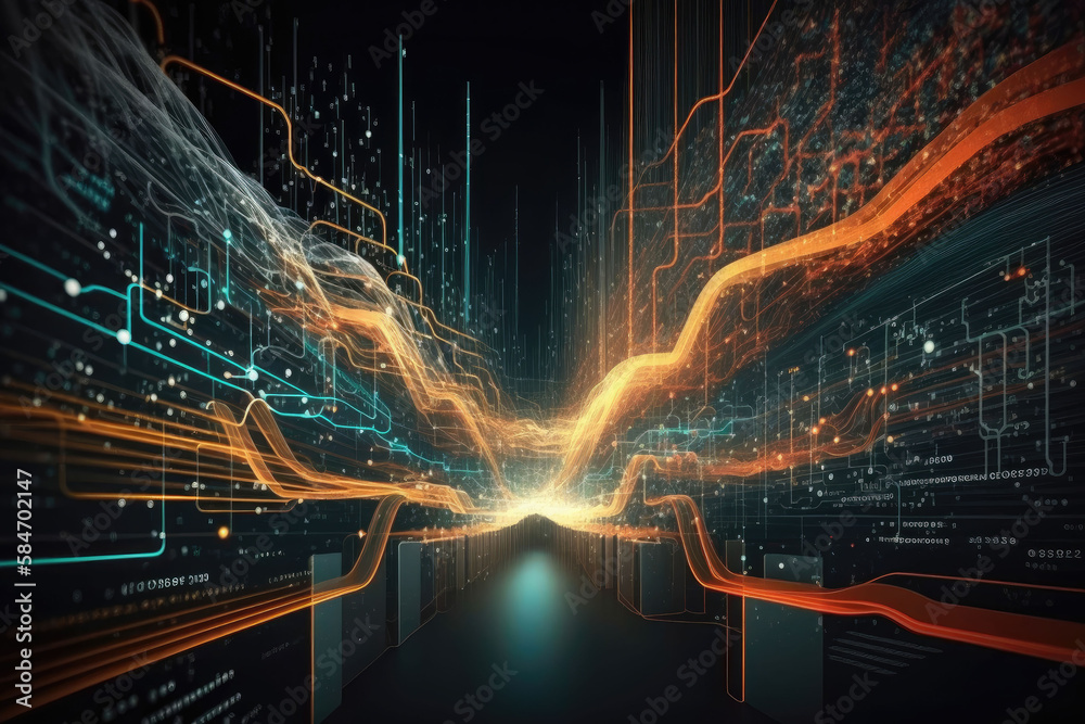 Artificial intelligence big data information flow technology background ...