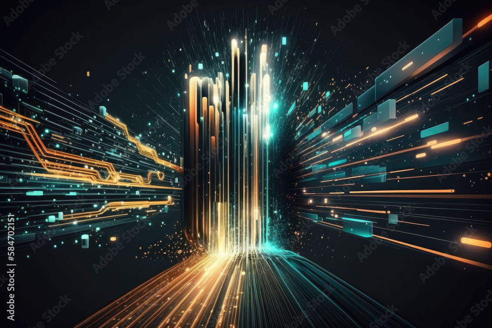 Artificial intelligence big data information flow technology background ...