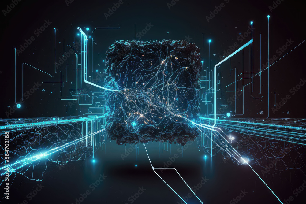 Artificial intelligence big data information flow technology background ...