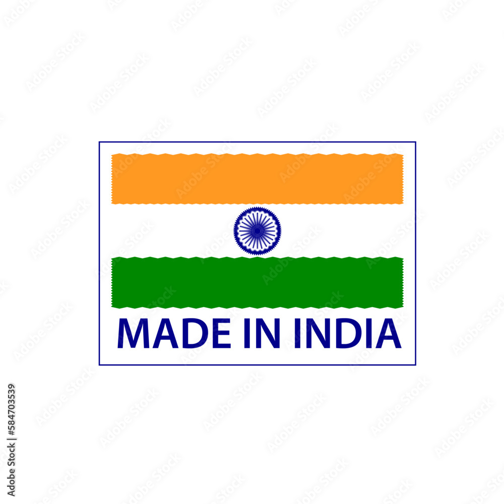 Made in India premium vector logo. Made in Indian logo, icon and badges ...
