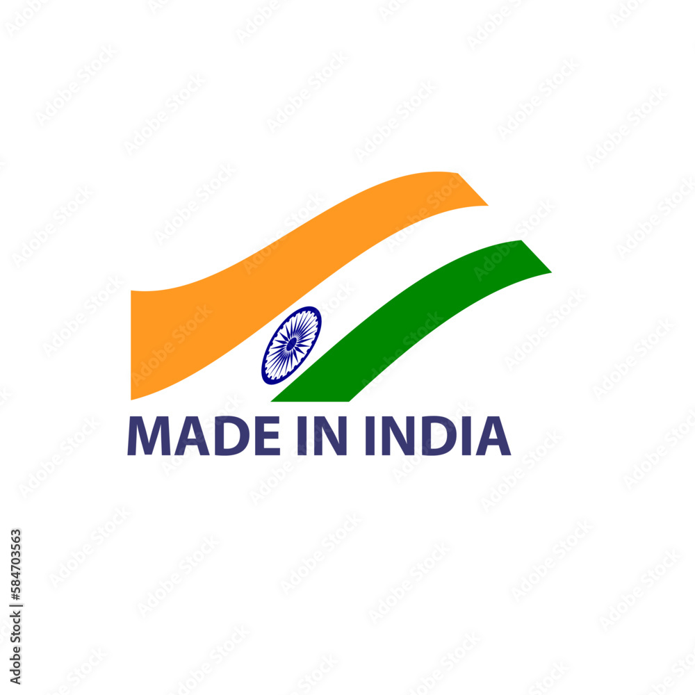 Made in India premium vector logo. Made in Indian logo, icon and badges ...