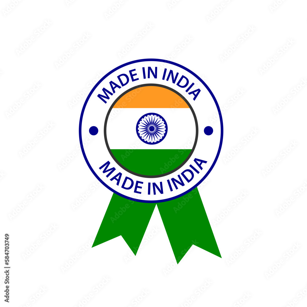 Made in India premium vector logo. Made in Indian logo, icon and badges ...