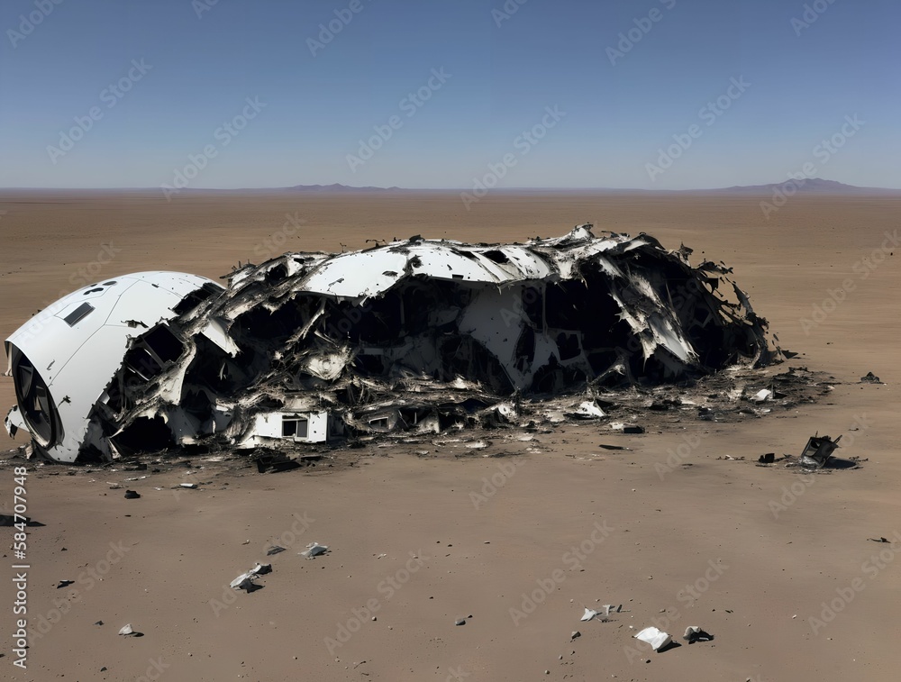 mystery ufo crash site, generative art by A.I. Stock Illustration ...