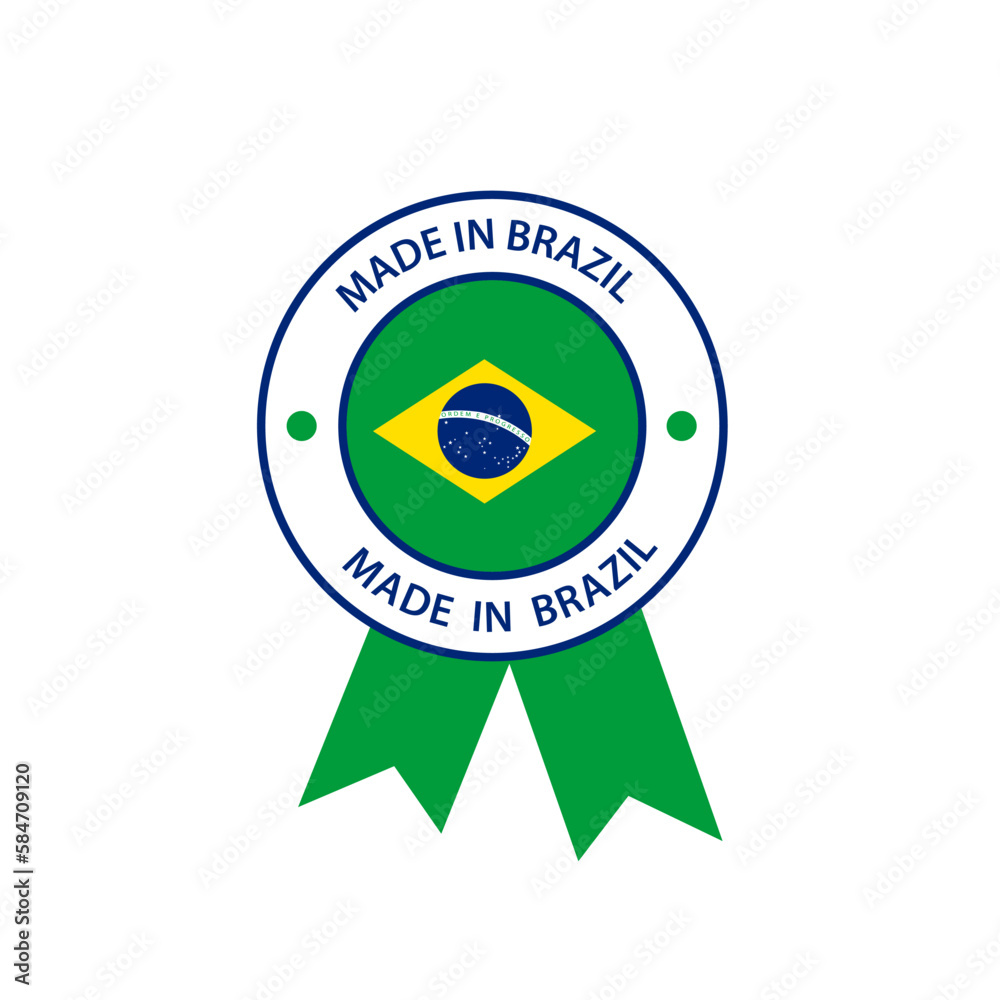 Made in Brazil premium vector logo. Made in Brazil logo, icon and ...