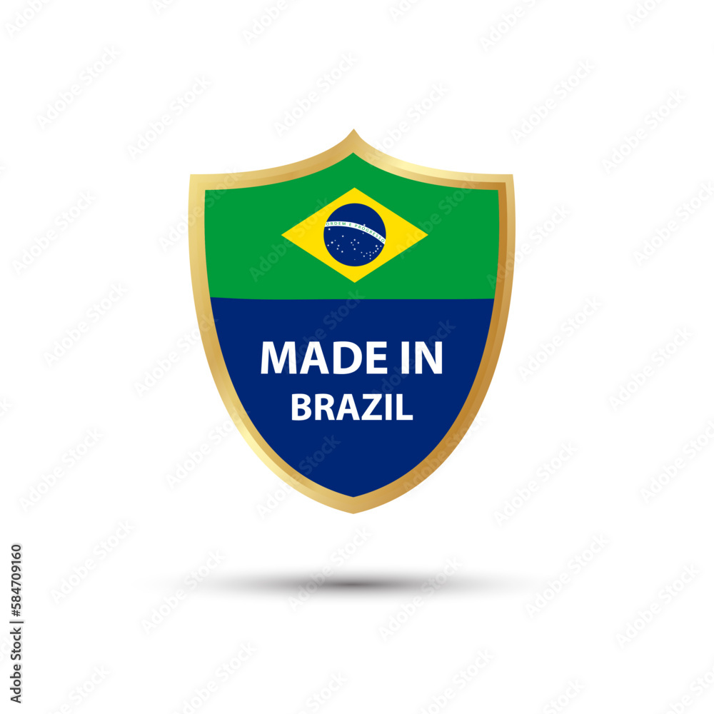 Made in Brazil premium vector logo. Made in Brazil logo, icon and ...