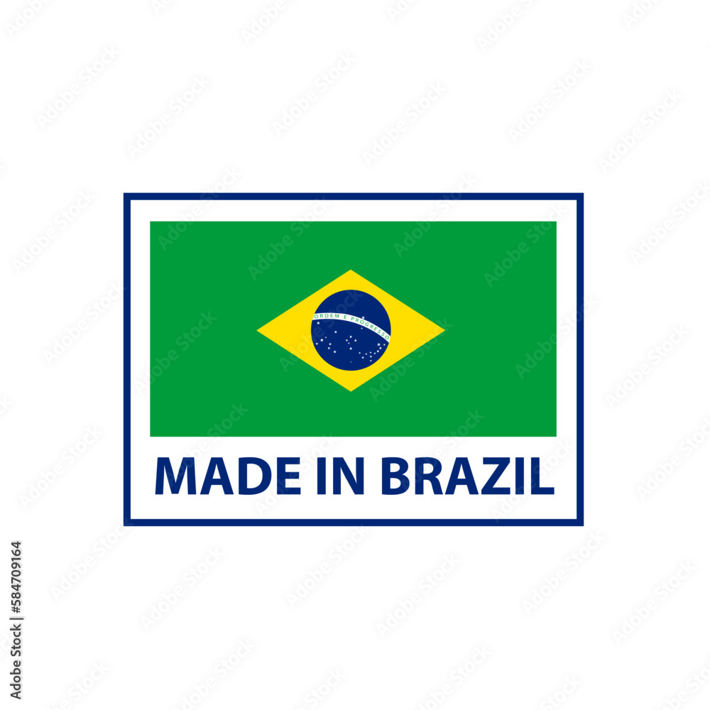 Made in Brazil premium vector logo. Made in Brazil logo, icon and ...