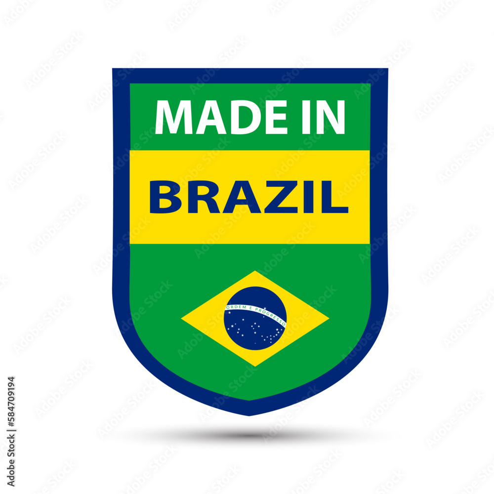 Made in Brazil premium vector logo. Made in Brazil logo, icon and ...