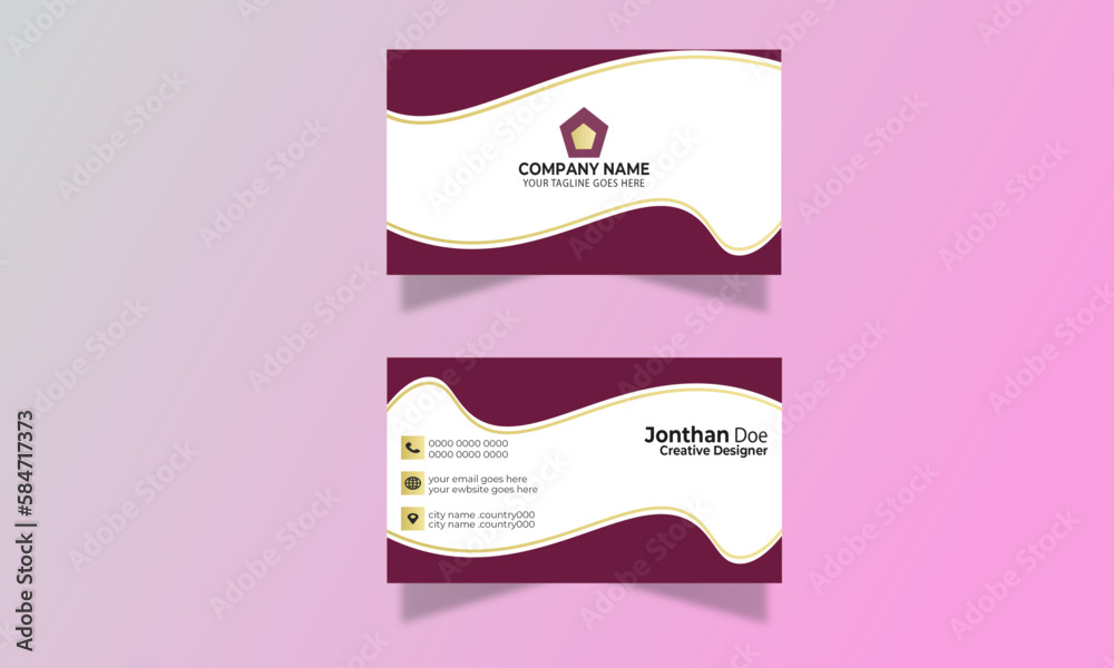 Digital Business color card simple modern reactive template clean ...