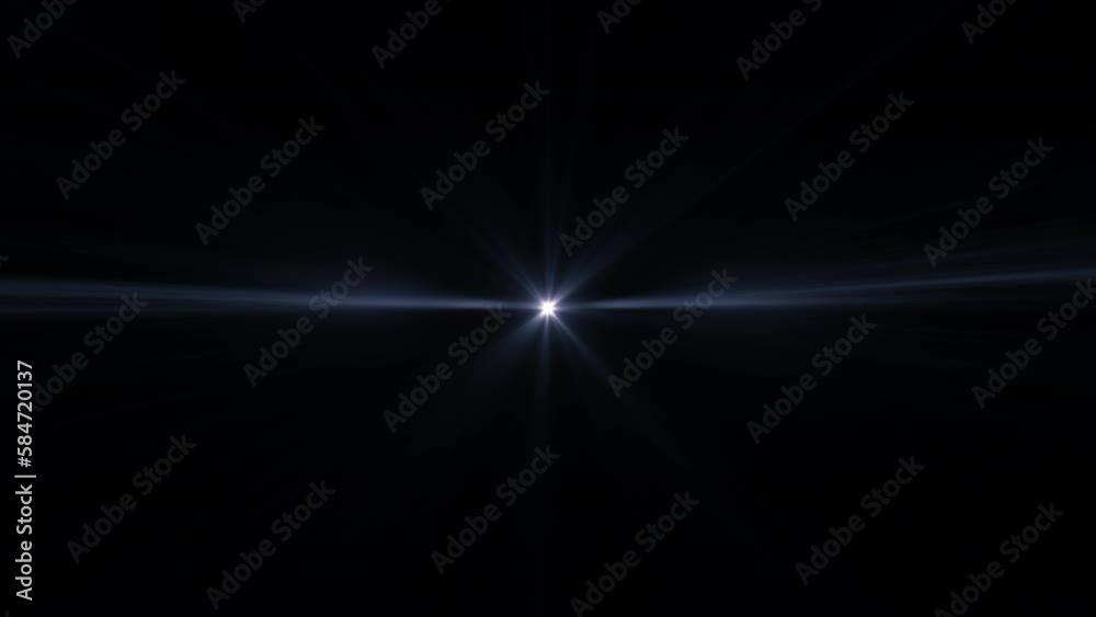 Abstract loop center white blue radial star optical lens flares light ...
