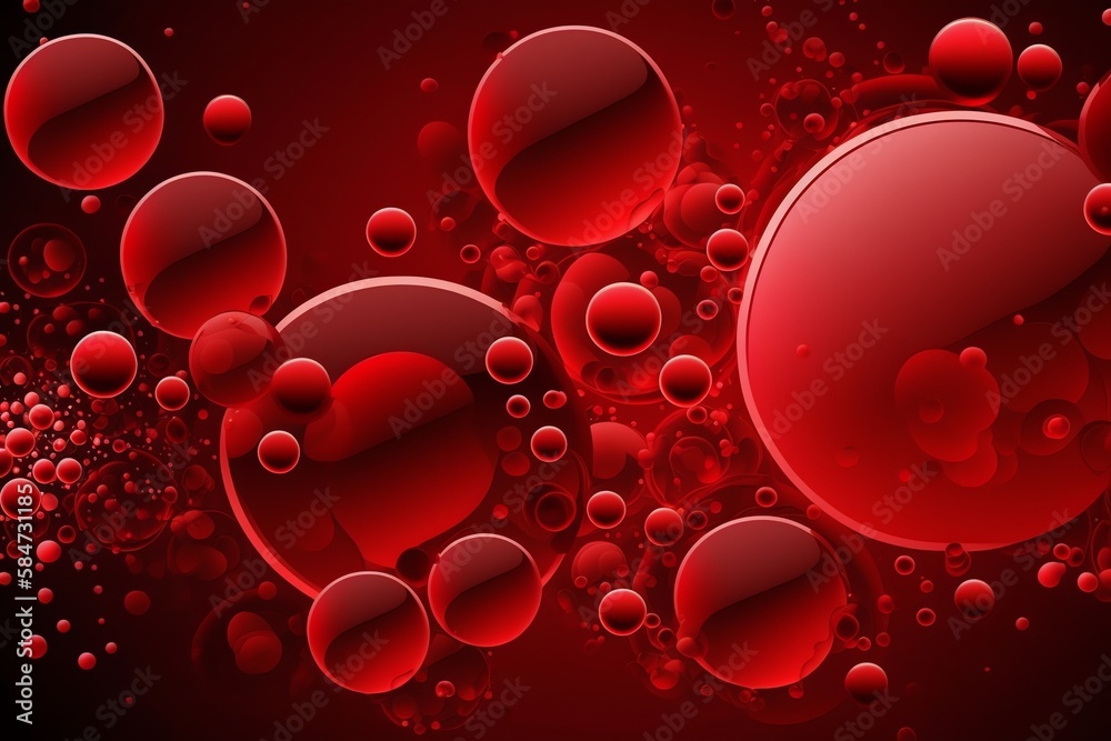 red bubbles background. Color bubbles. Bubble background. Generative ai ...