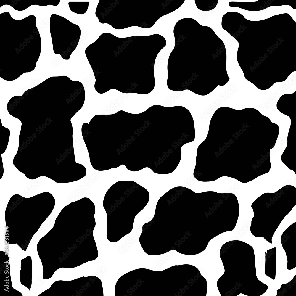 Cow print pattern background. Seamless cow skin texture Stock ...