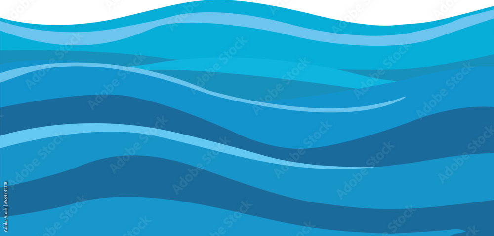 Blue ocean wave abstract background. Blue ocean wave vector ...