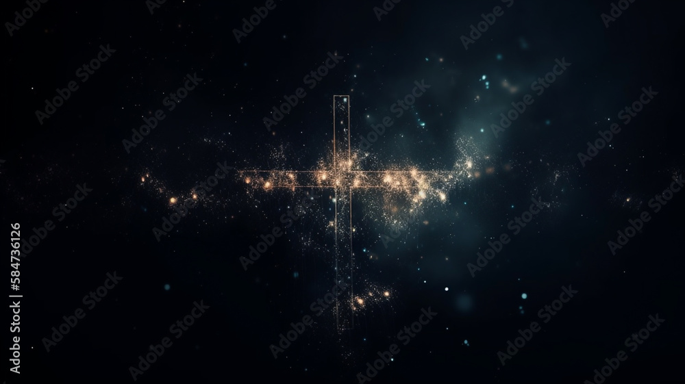 Religous background banner with christian cross and copy space. Concept ...