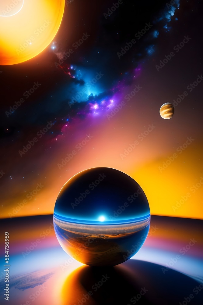 Rendering of The Solar System: A Cinematic Perspective. Generative AI ...