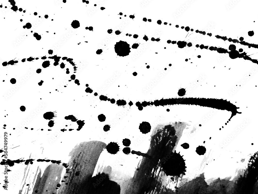 Abstract background ink grunge texture splash black watercolor drip art ...