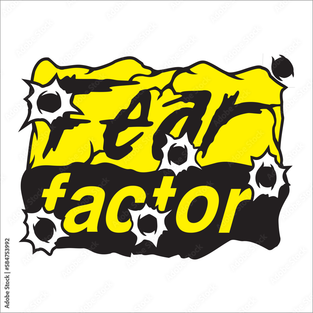 writing (fear factor) with perforated paper background and can be used ...