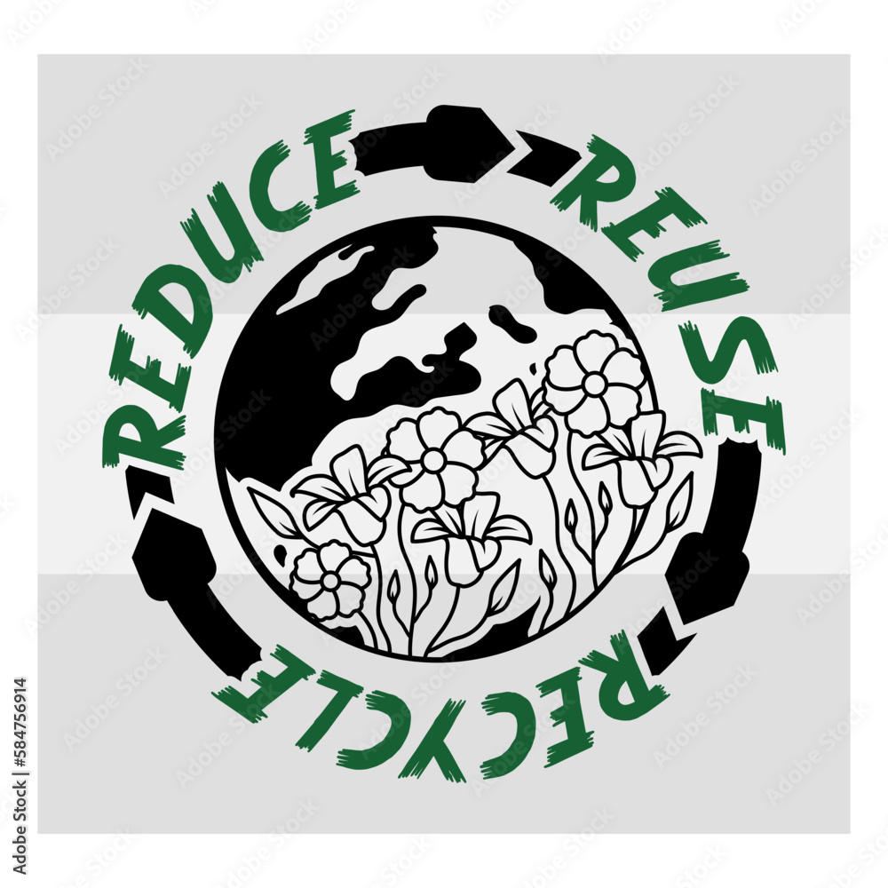 Reduce Reuse Recycle, Reduce Reuse Recycle Svg, Happy Earth Day, Earth Day, Earth Day Svg ...