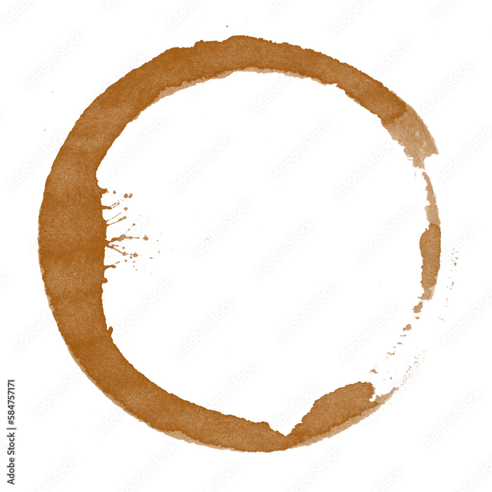 Coffee stains isolated on a transparent background. Royalty high ...