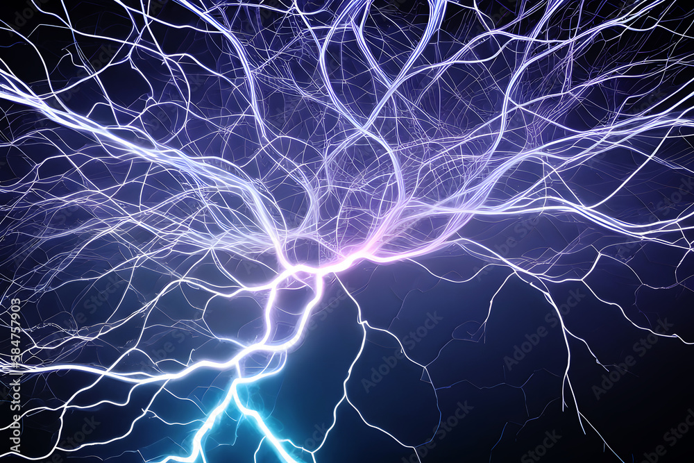 Image of the connections between neurons in the human brain. Generative ...