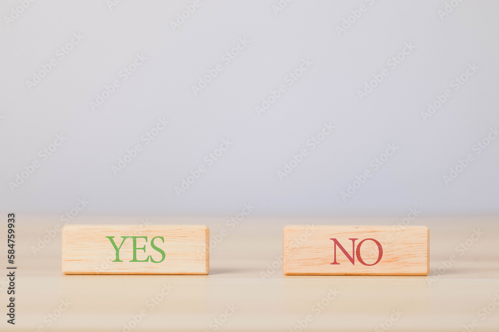 Select true and false yes or no symbols on the cube. Stock Photo ...