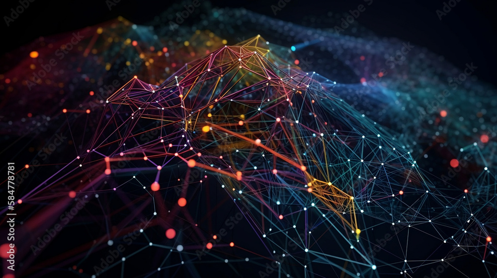 A visually striking image featuring an intricate network of ...