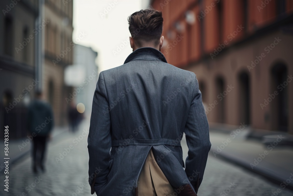 Man Looking Behind Him