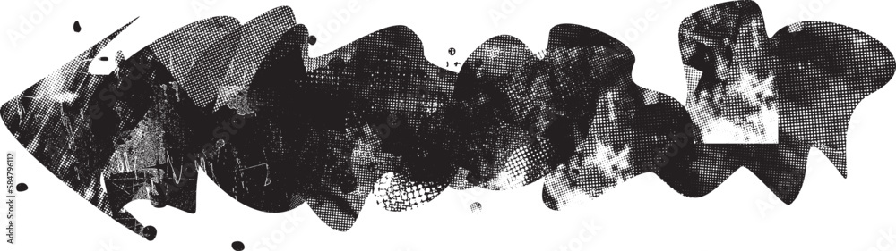 Glitch distorted grungy isolated banner . Design element for brochure ...