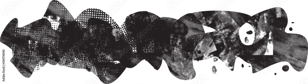 Glitch distorted grungy isolated banner . Design element for brochure ...