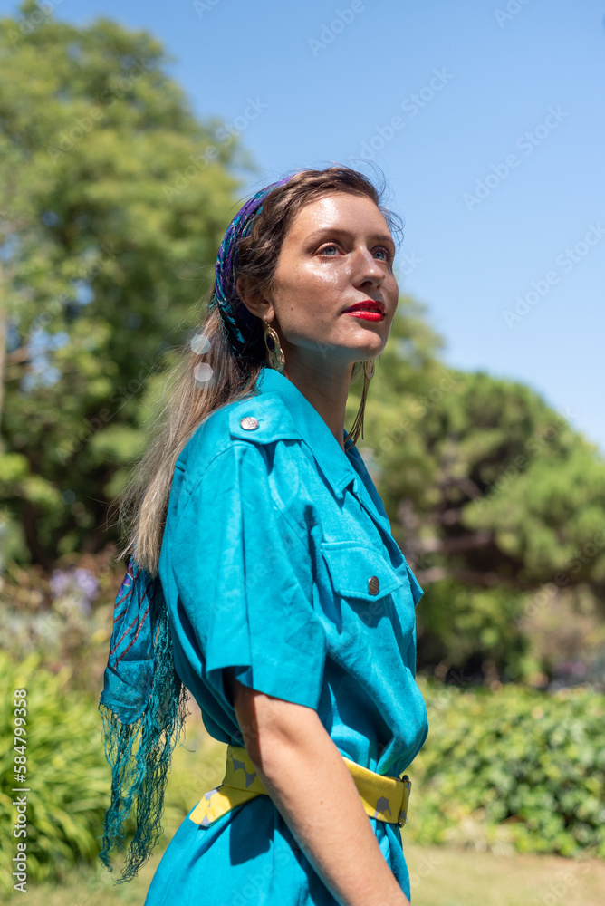 Beautiful millennial blonde woman with hopeful expression Stock Photo ...