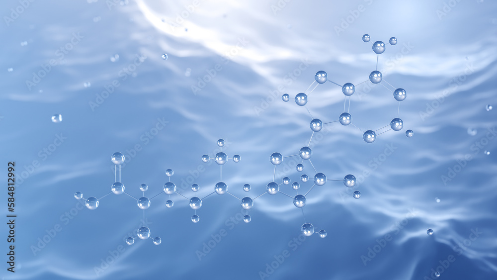 s-adenosyl methionine, molecular structure, 3d model molecule ...