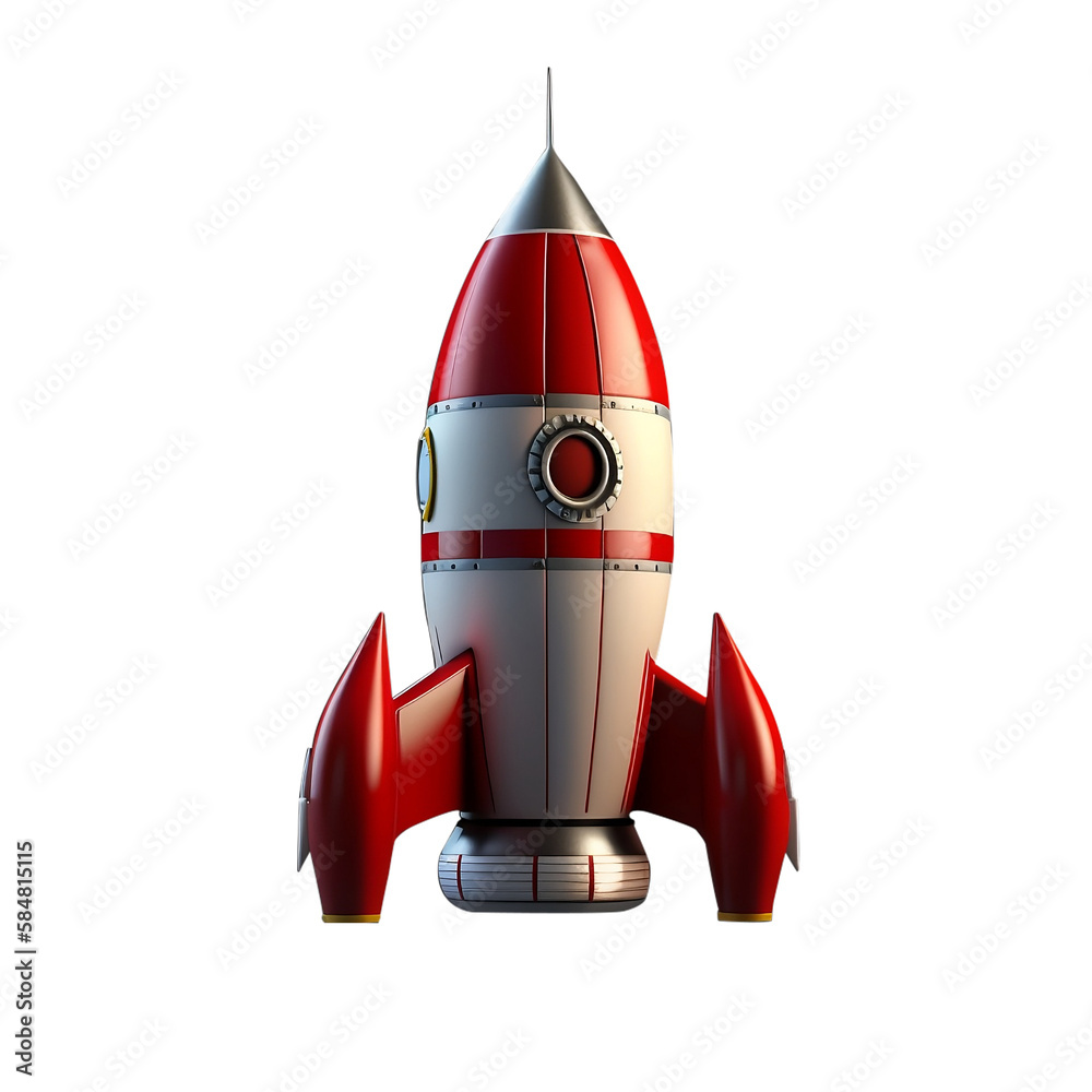 Space rocket on transparent background. PNG, ai Stock Illustration ...