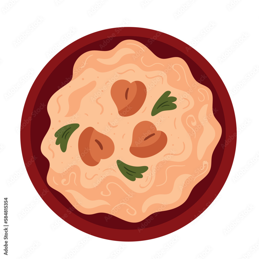 phirni muslim food dish Stock Vector | Adobe Stock