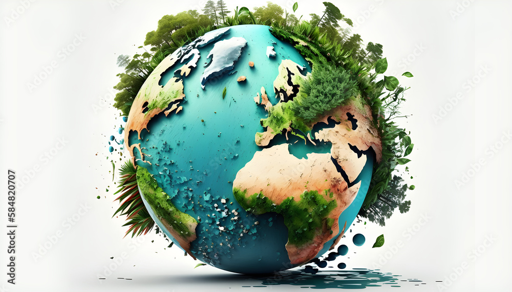 planet earth illustration. Symbol of life, nature, fund, ecology ...