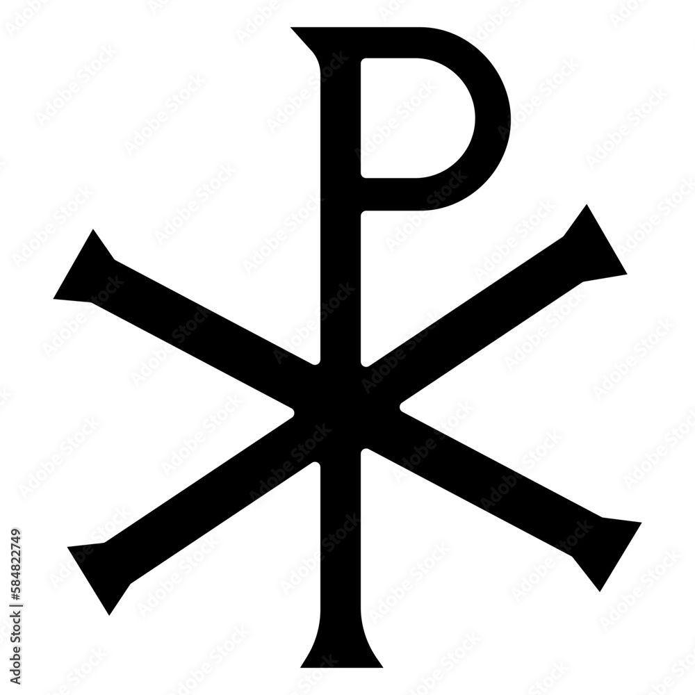 Solid Chi Rho icon Stock Vector | Adobe Stock