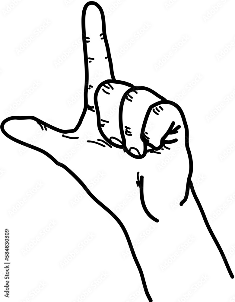 lingua italiana segni Italy sign language alphabet in vector LIS ...