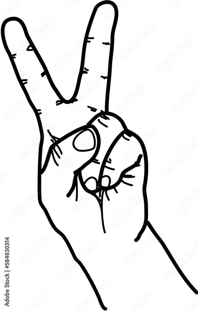 lingua italiana segni Italy sign language alphabet in vector LIS ...