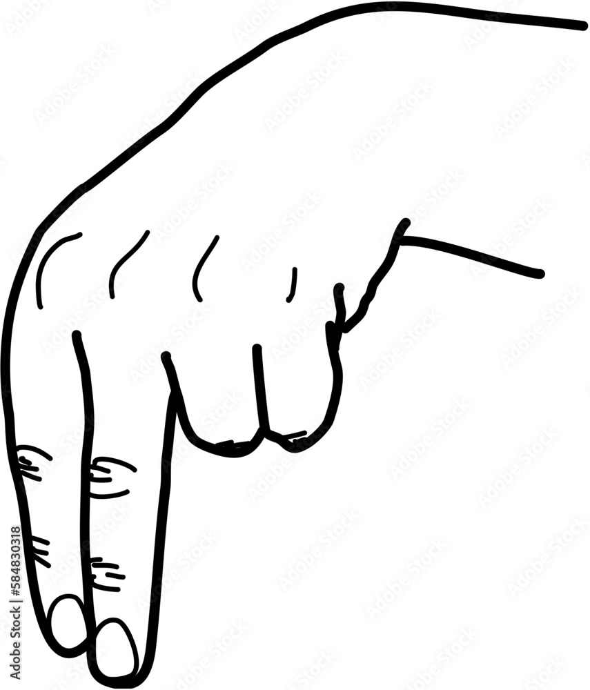 lingua italiana segni Italy sign language alphabet in vector LIS ...