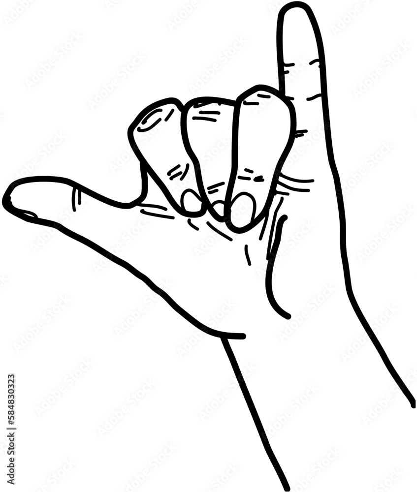 lingua italiana segni Italy sign language alphabet in vector LIS ...