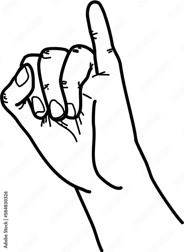 lingua italiana segni Italy sign language alphabet in vector LIS ...